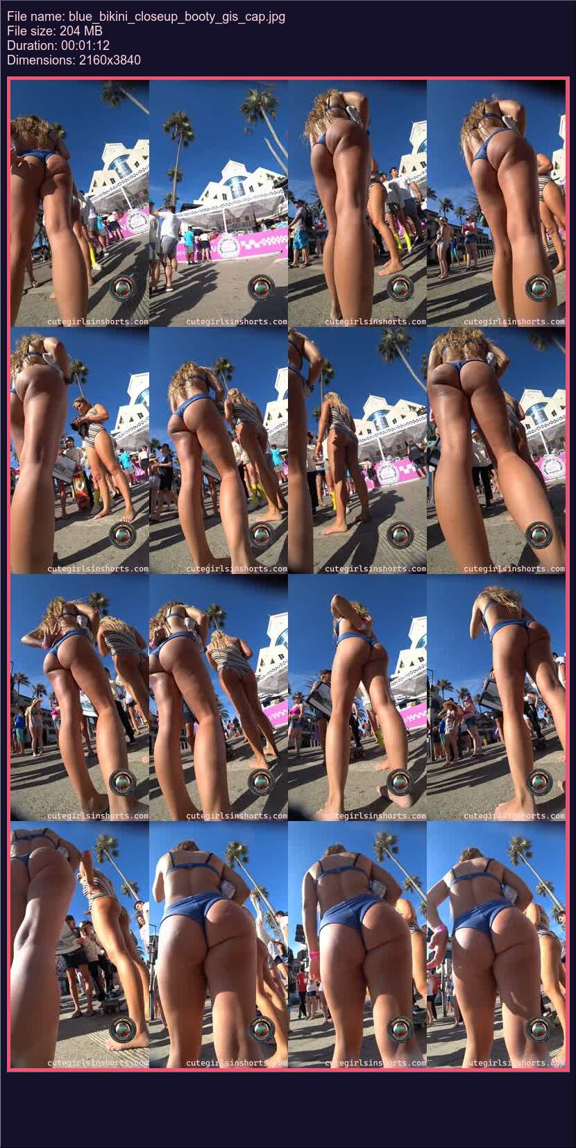 Blue Bikini Closeup Booty Candidgirlz Premium Collection